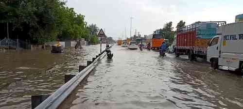 230 mm rainfall throws life out of gear in Gurugram